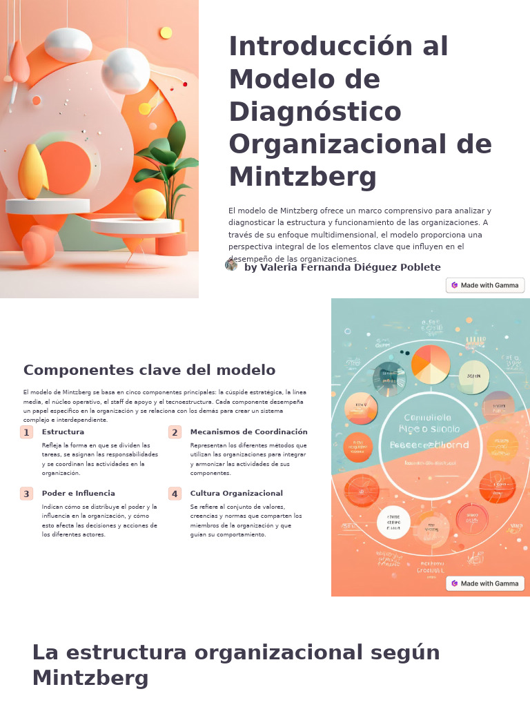 Introduccion Al Modelo de Diagnostico Organizacional de Mintzberg | PDF