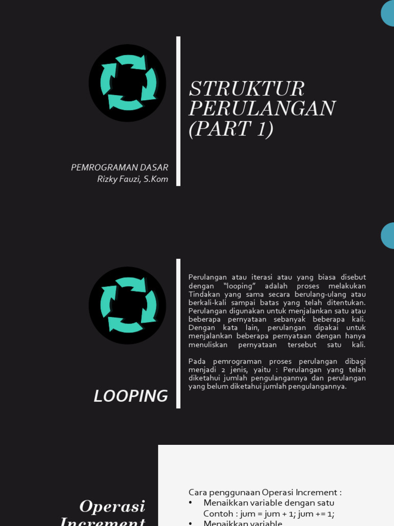 P8 - Struktur Perulangan (Part 1) | PDF