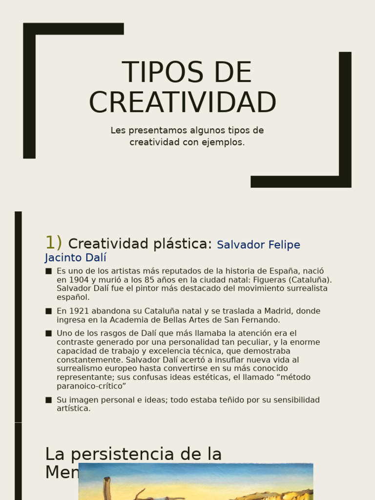 Tipos de Creatividad | PDF