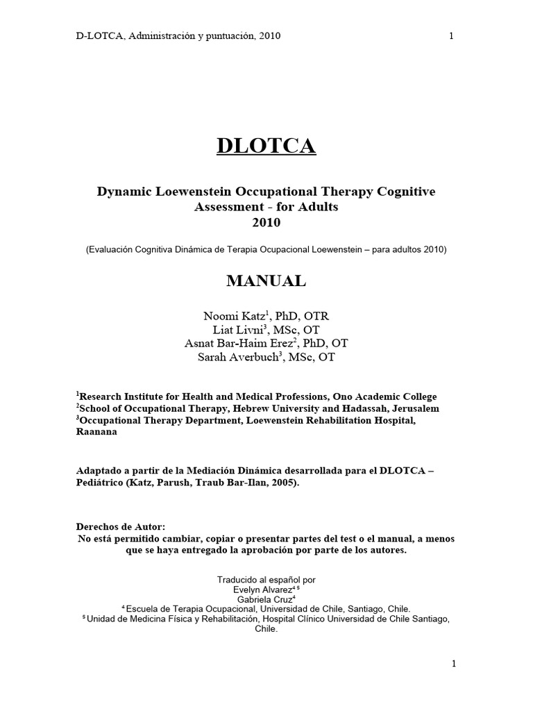 Manual D LOTCA 2010 | PDF