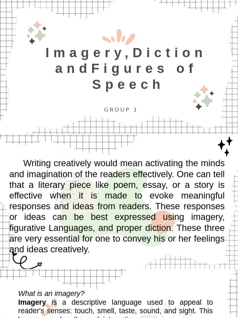 Imagery Diction and Figures of Speech | PDF