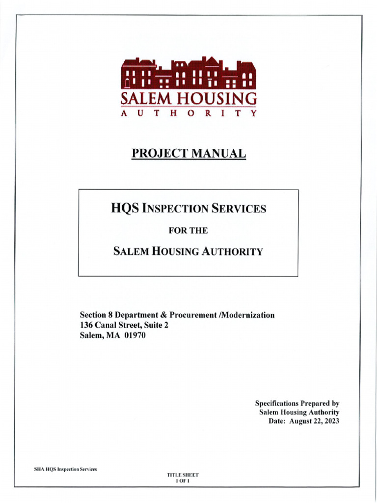 HQS Inspection Services Bid | PDF