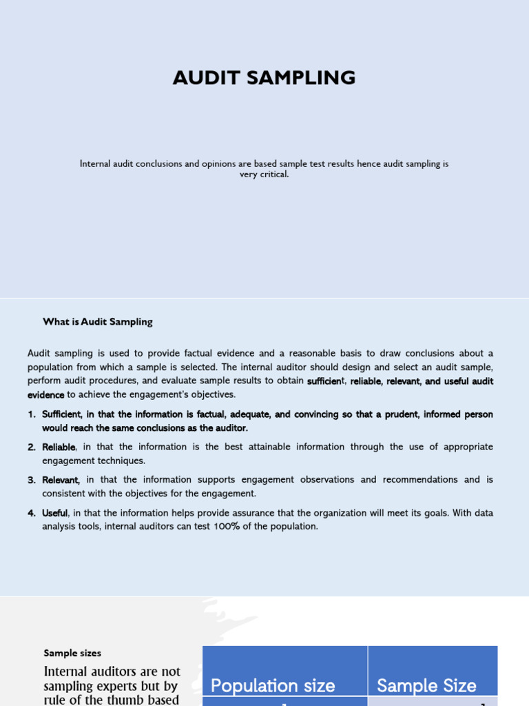 Audit Sampling Cheat Sheet 1681712341 | PDF