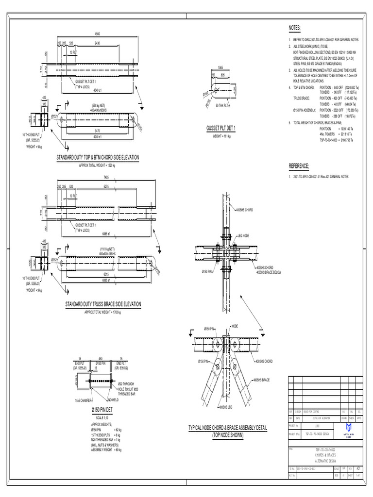METALHUB-2301-TD-SP01-CD-0012-01 Rev A01 ALTERNATIVE CHORD & BRACE | PDF | Truss | Structural ...