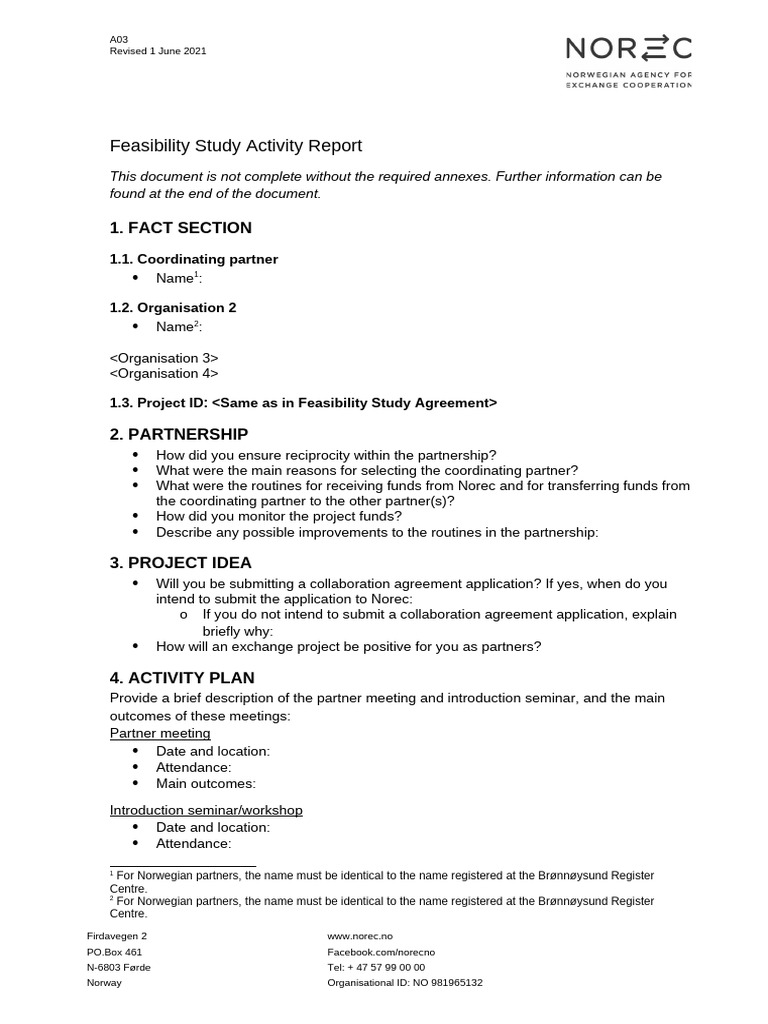 A03 FS Activity Report - Norec | PDF