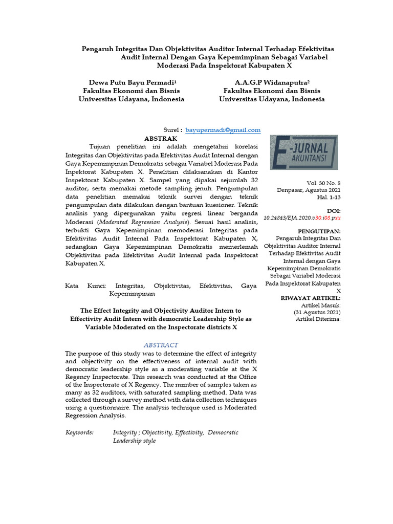 Artikel Ilmiah - Dewa Putu Bayu Permadi | PDF