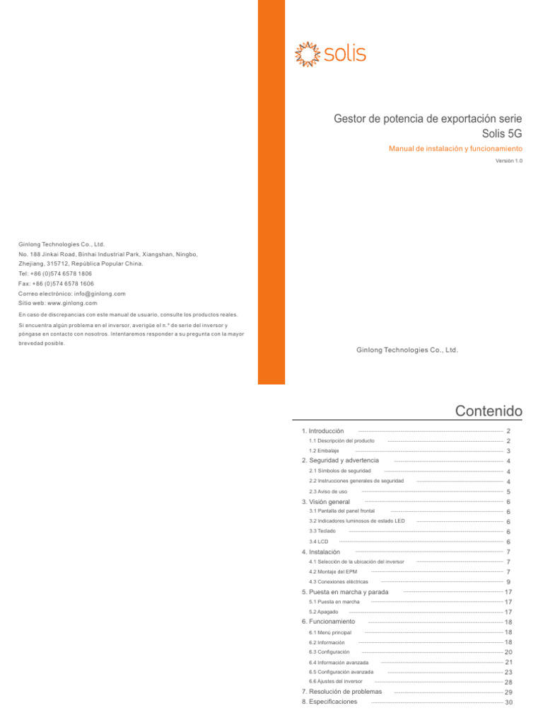 Solis Manual EPM-5G Series ESP V1,0 (20230518) | PDF