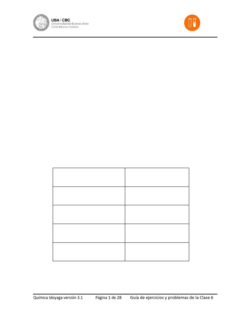 Guía de Ejercicios y Problemas de La Clase 6 v.3.1 | PDF