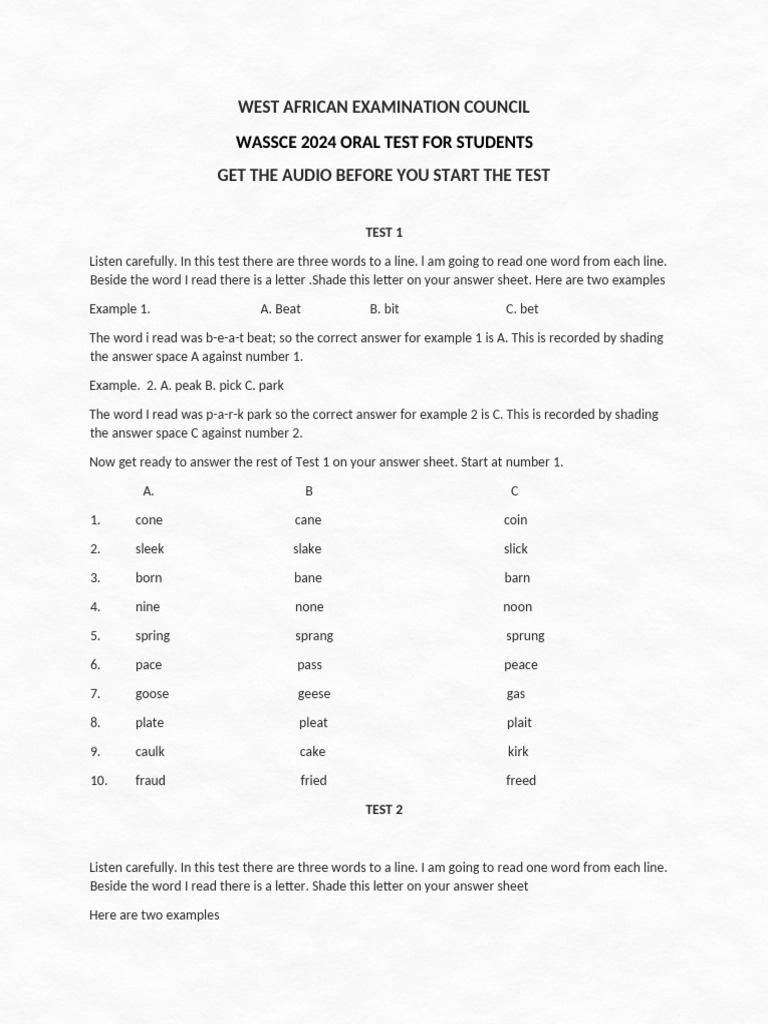 Wassce 2024 Social Studies | PDF