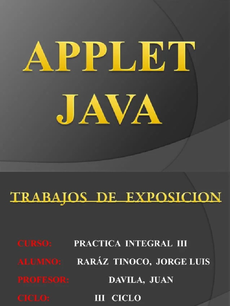 Sesion 8 - Applets | PDF