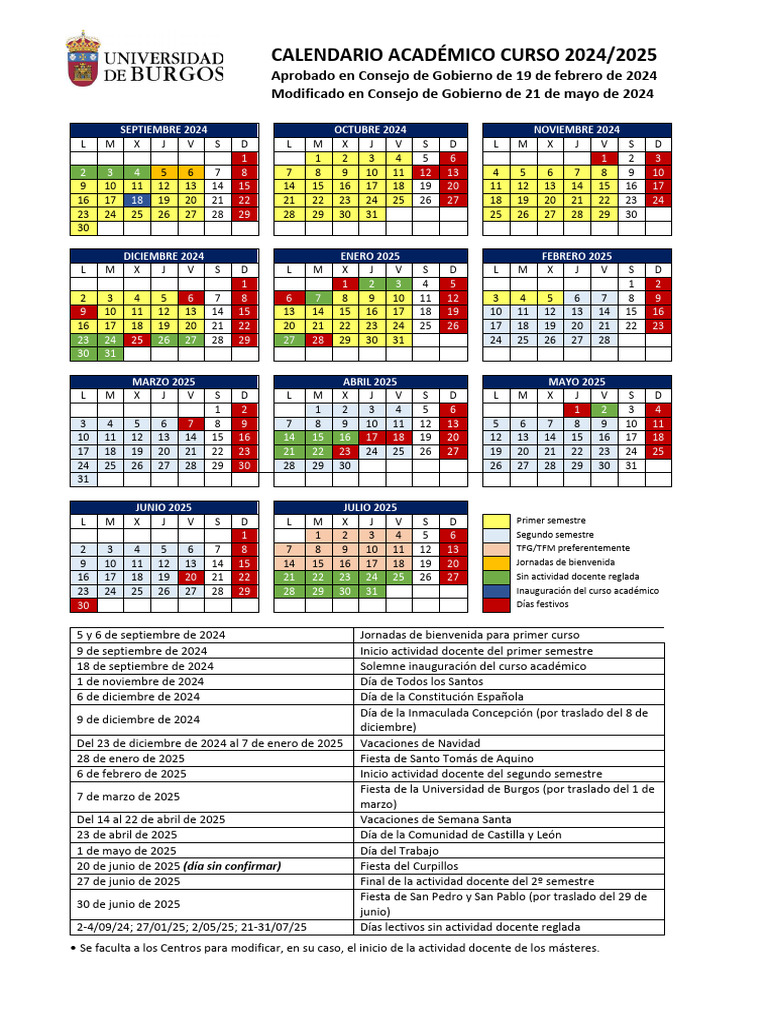 Calendario Academico 2024 2025 v3 CG 21.05.2024.ic | PDF