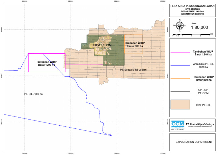Peta Area Penggunaan Lahan | PDF