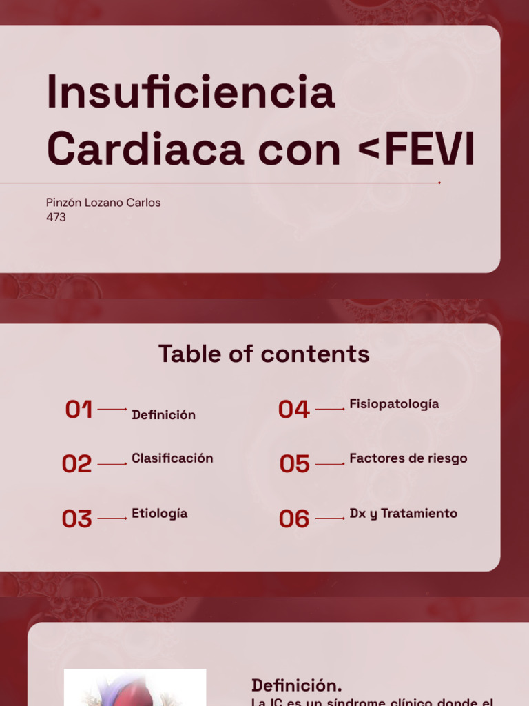 Insuficiencia Cardiaca con _FEVI | PDF