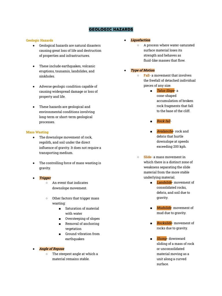 Geologic Hazards | PDF