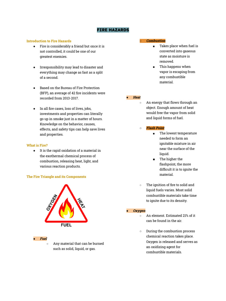 (8) Fire Hazards | PDF