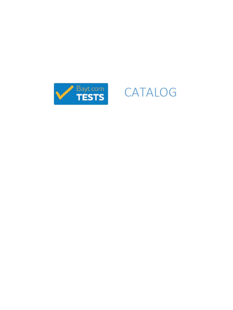 Test Catalog | PDF