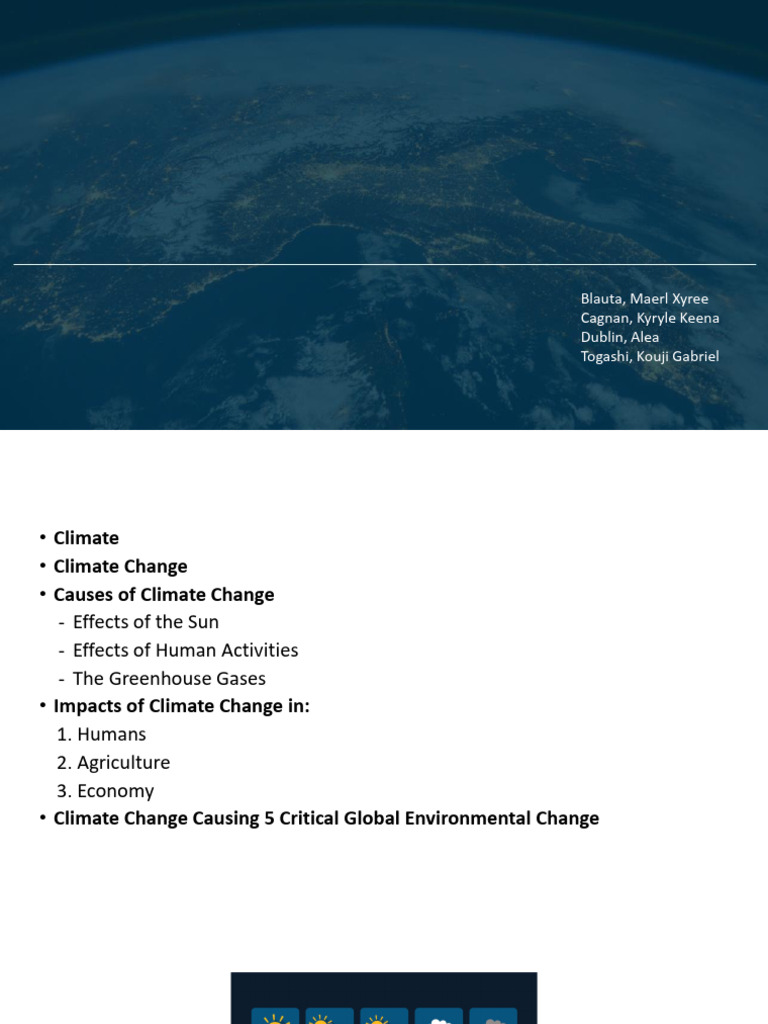 Lesson 12 - CLIMATE CHANGE AND ENVIRONMENTAL AWARENESS 1 | PDF