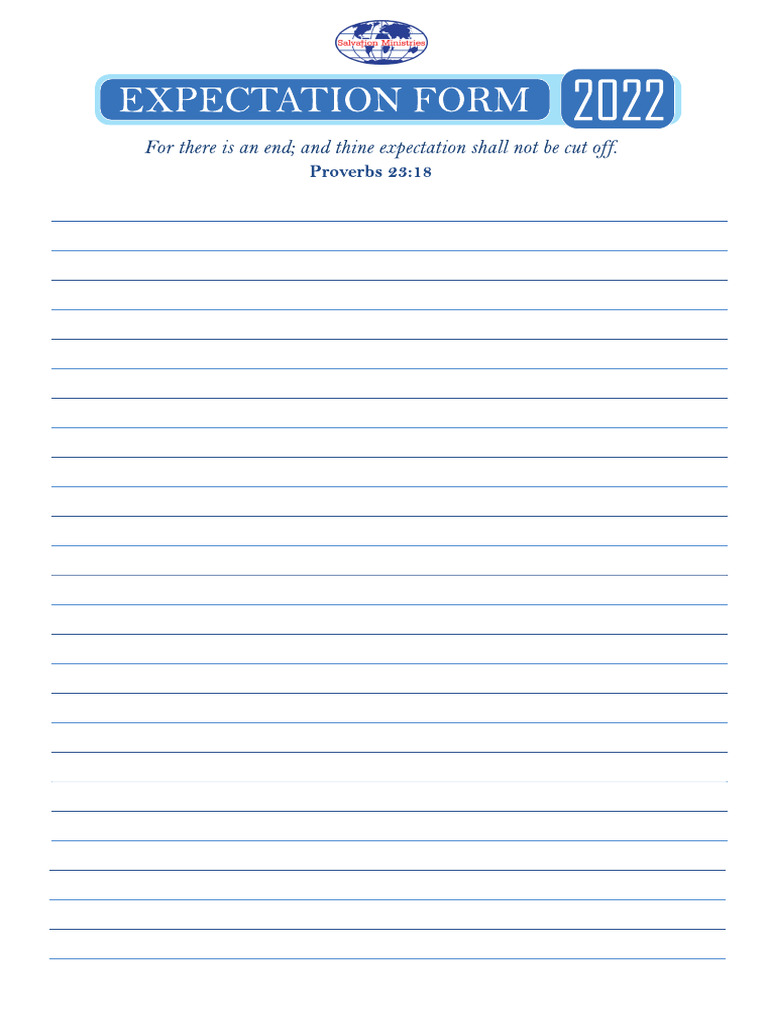 2022 Expectation Form | PDF