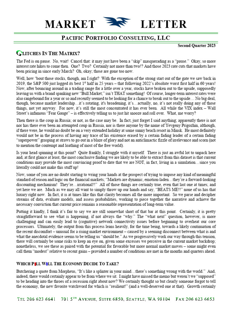 Market & Economic Overview 2023-2024 | PDF