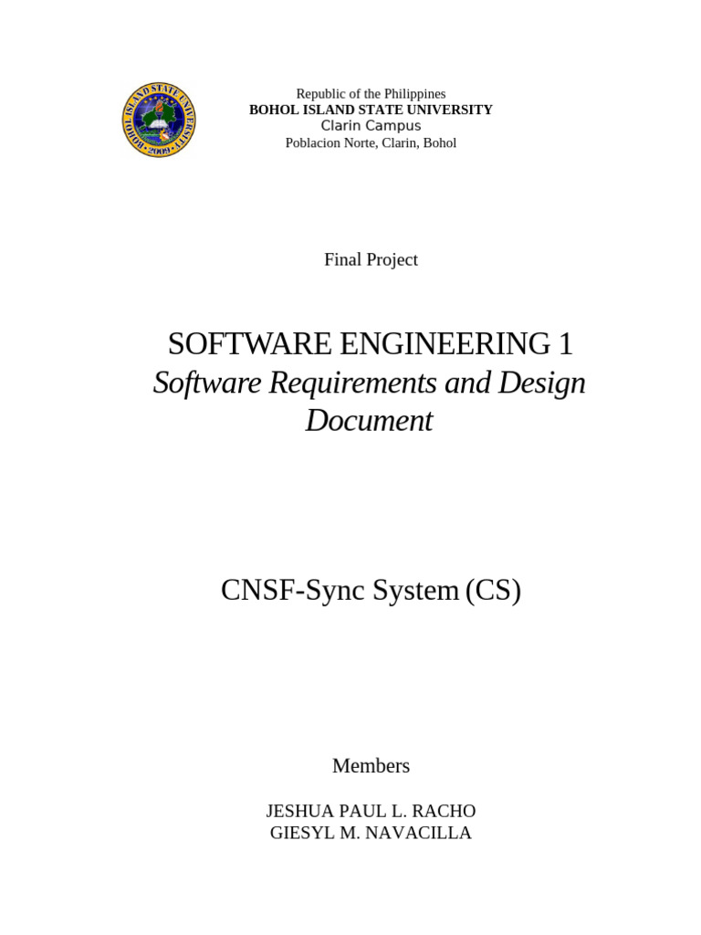 Software Requirements and Design Document | PDF