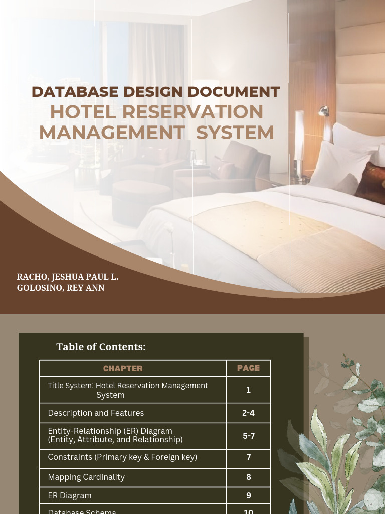Database Design Document PDF | PDF