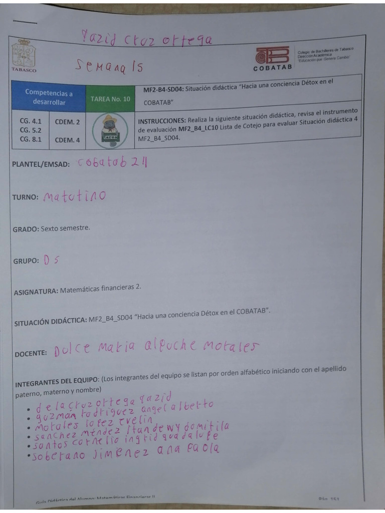 Situación Didáctica Final | PDF