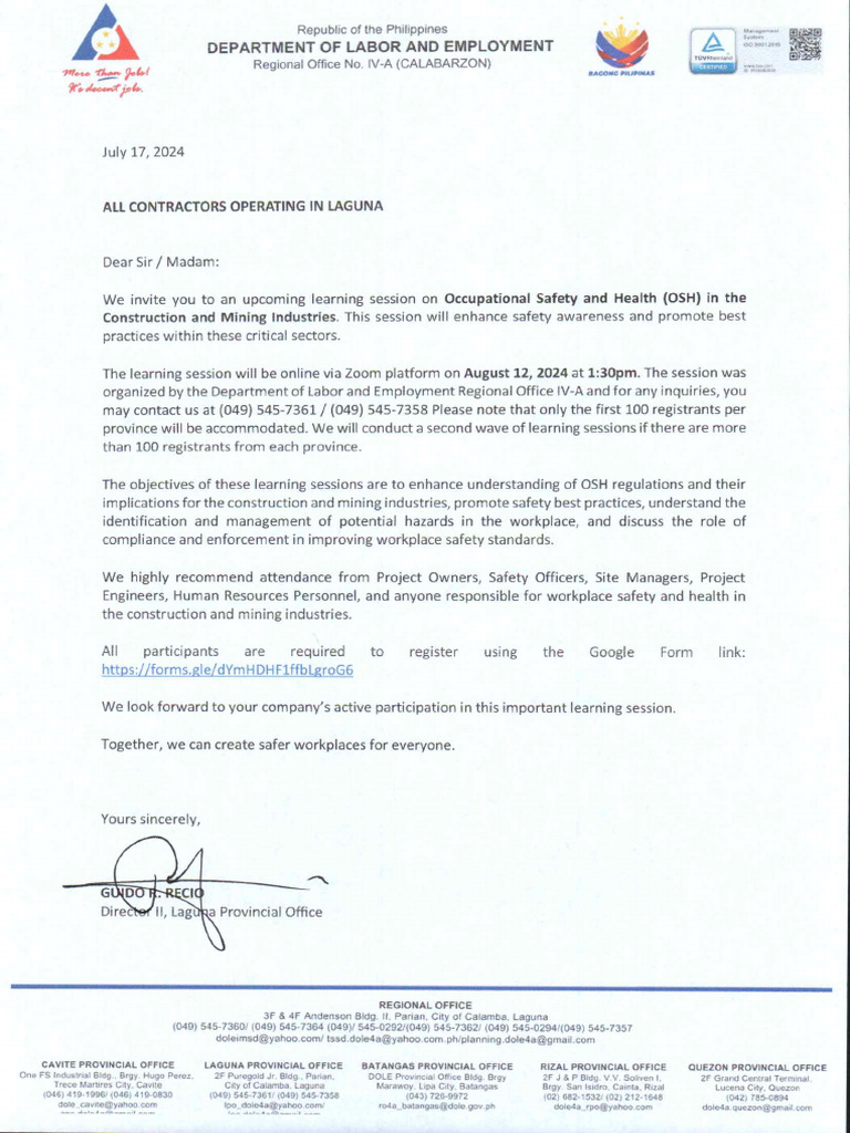 Lpo-Cshp-Invitation Letter | PDF