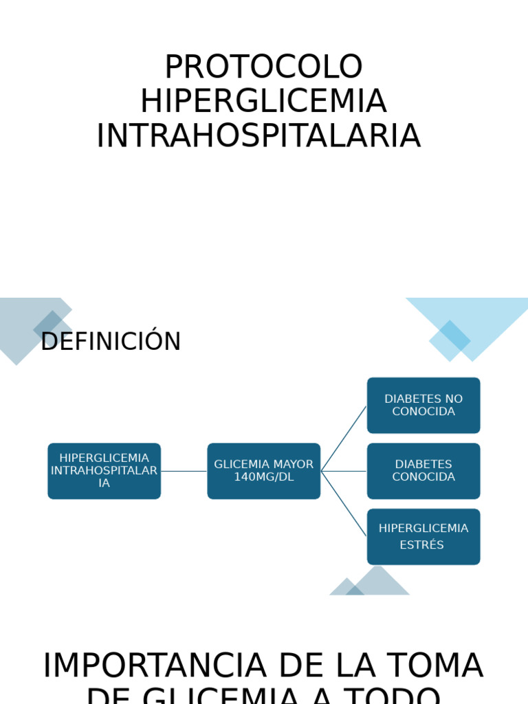 PROTOCOLO HIPERGLICEMIA INTRAHOSPITALARIA [Autoguardado] | PDF