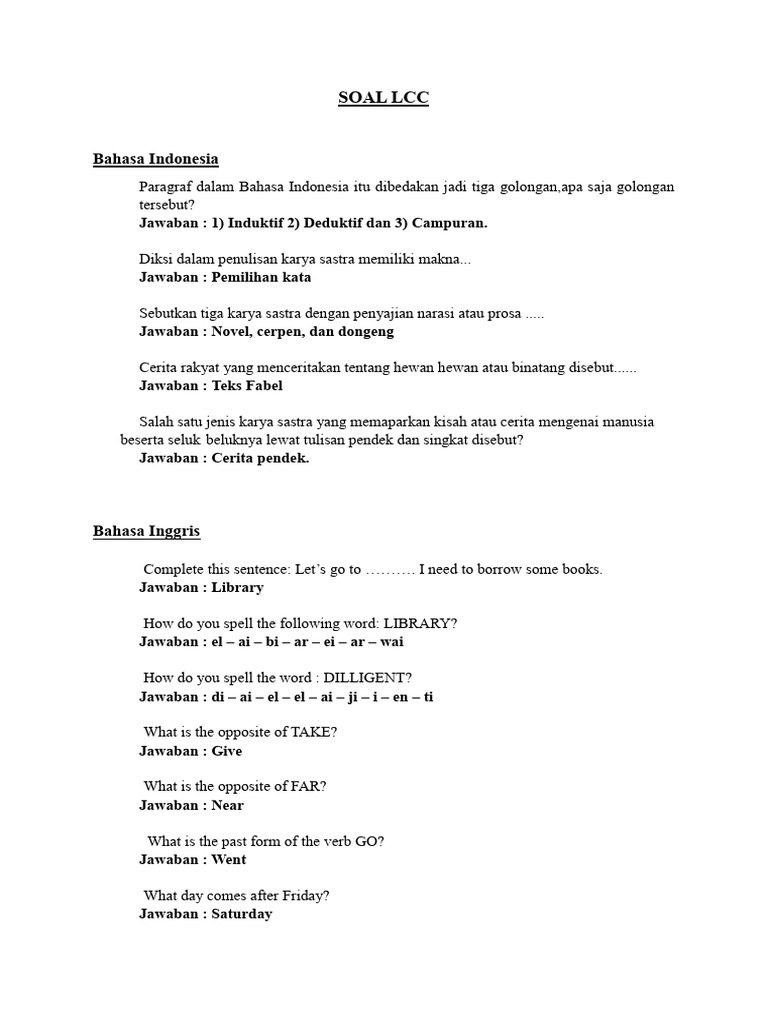 Soal LCC | PDF