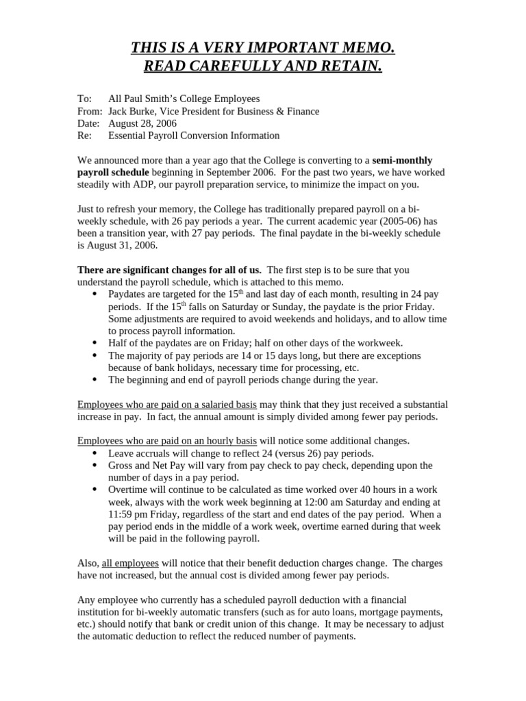 Memo | PDF