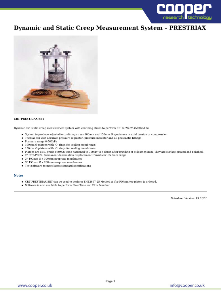 Dynamic & Static Creep Measurement System | PDF | Computers ...