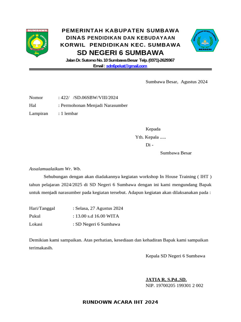 Undangan Iht 2024 | PDF