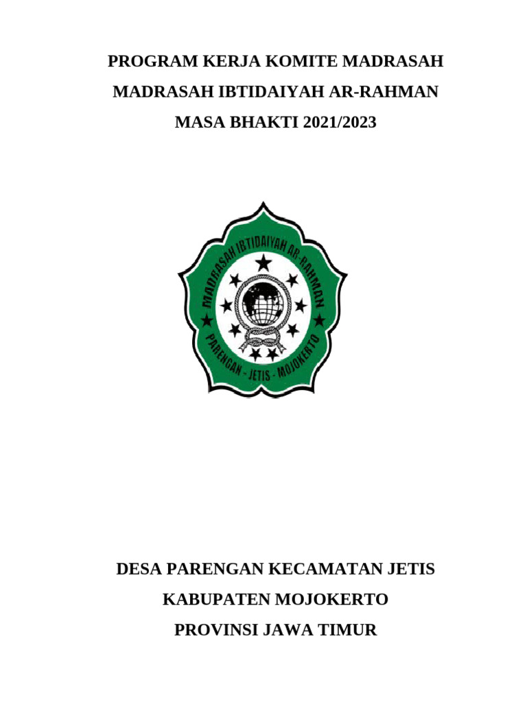 Contoh Program Komite Sekolah 20212023 | PDF