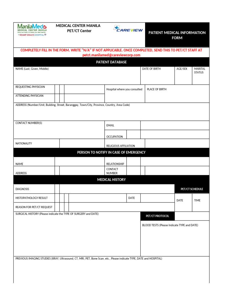 PMIF and Exposure History Form | PDF