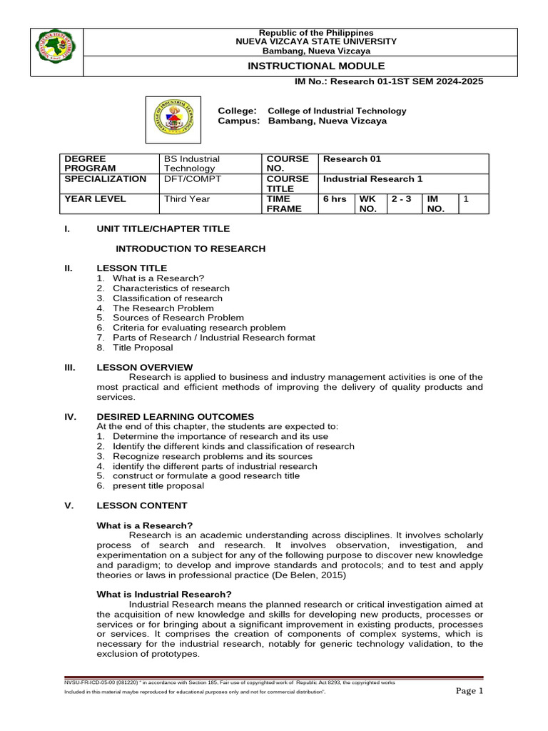 Mod1.Introduction-to-Research | PDF