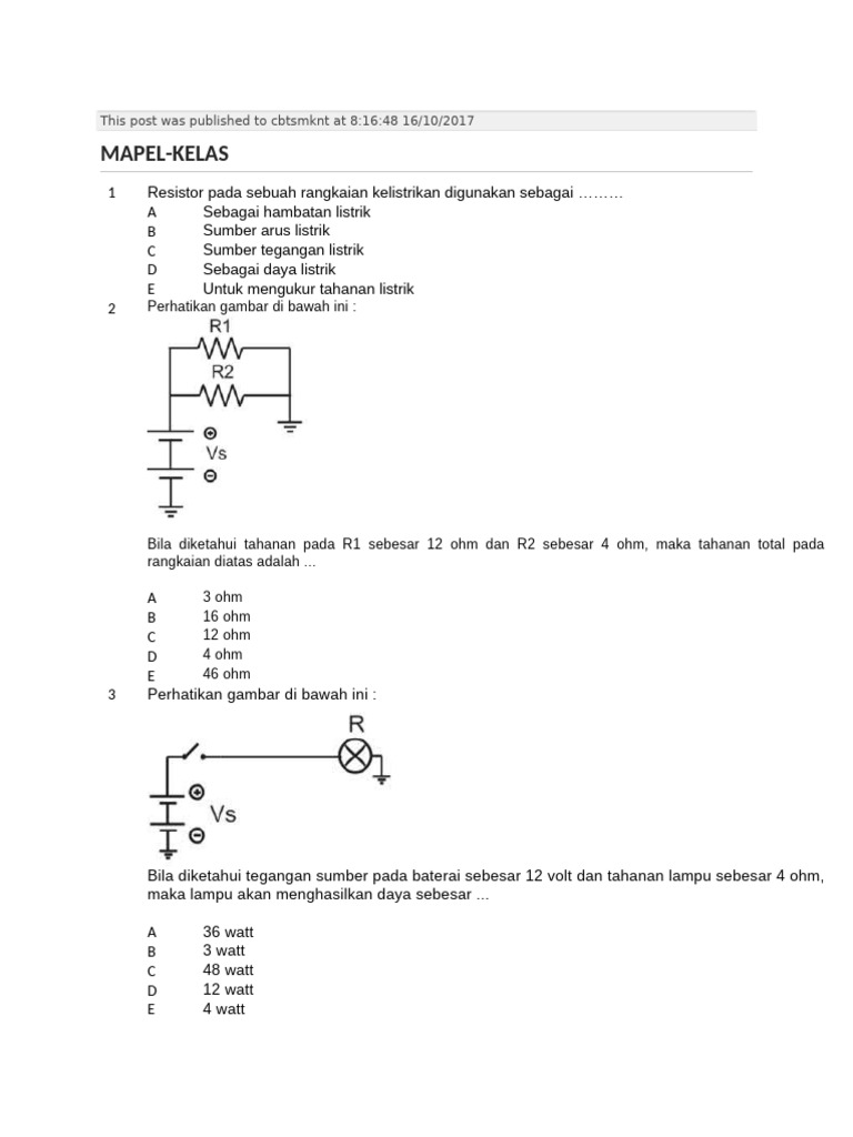 Input Soal Usp | PDF