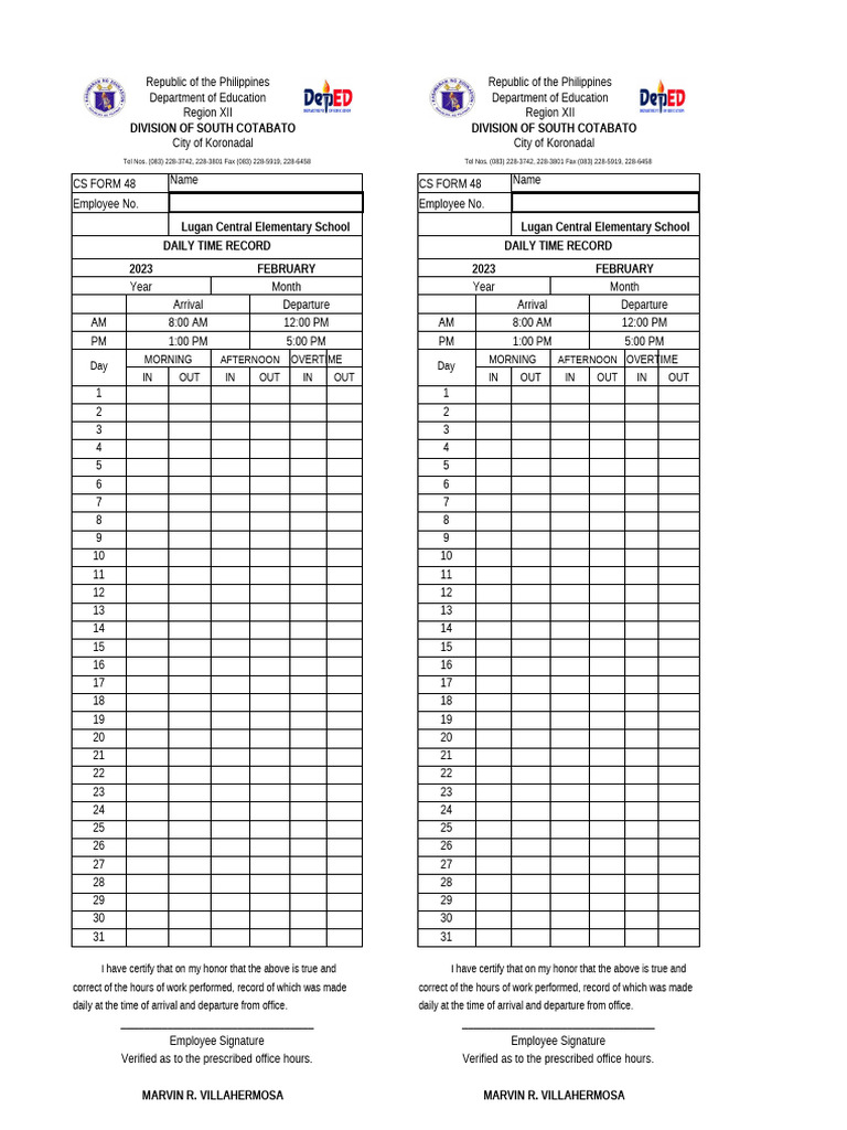 Daily Time Record District Meet | PDF