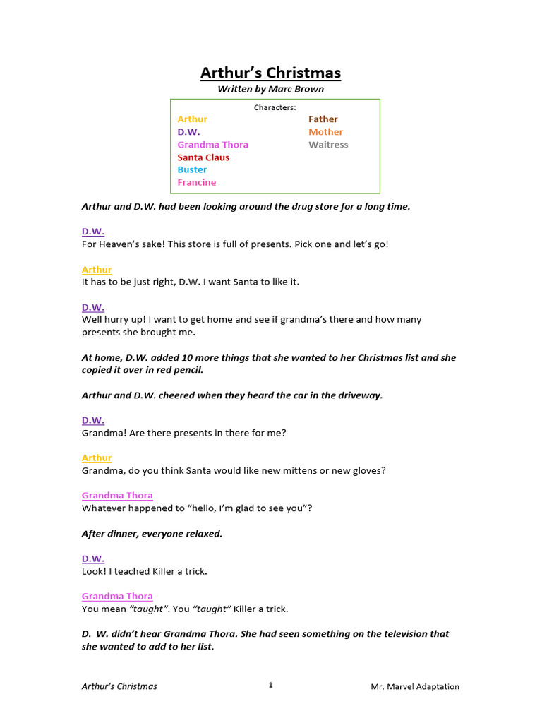 Arthur's Christmas | PDF | Santa Claus