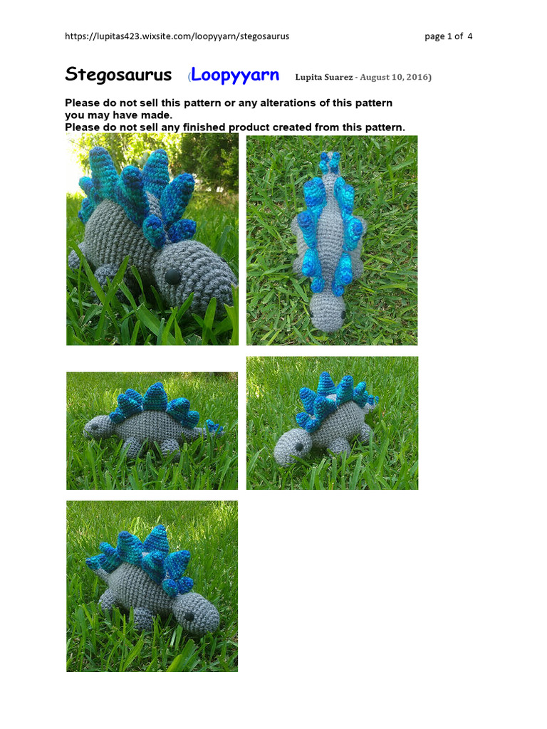 Stegosaurus_-_Loopyyarn | PDF