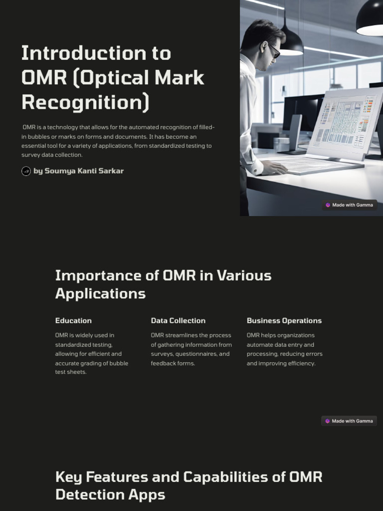 Introduction To OMR Optical Mark Recognition | PDF | Data | Computers