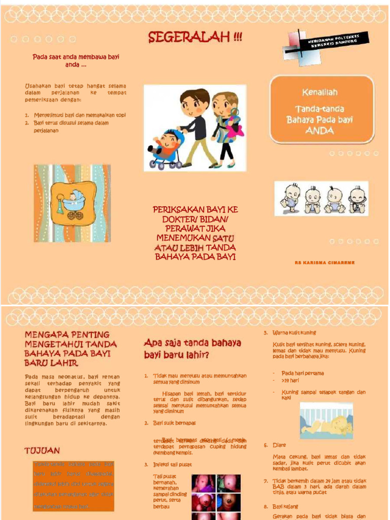 PDF Leaflet Tanda Bahaya Baru Lahir Compress | PDF