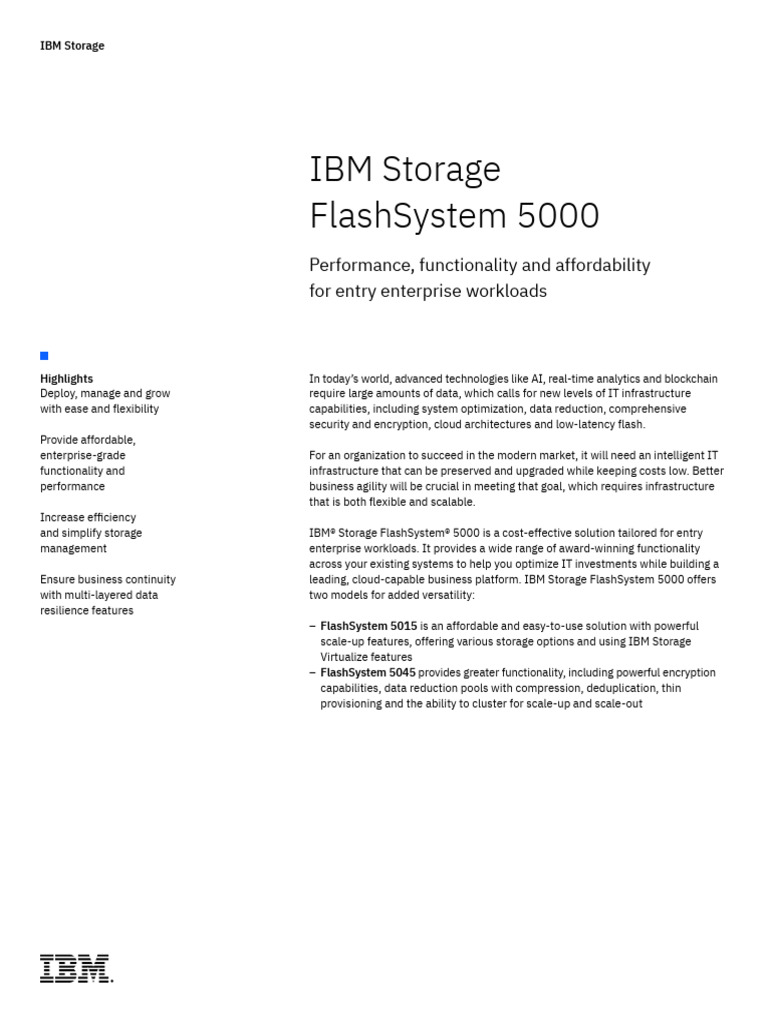 IBM Storage FlashSystem 5000 | PDF
