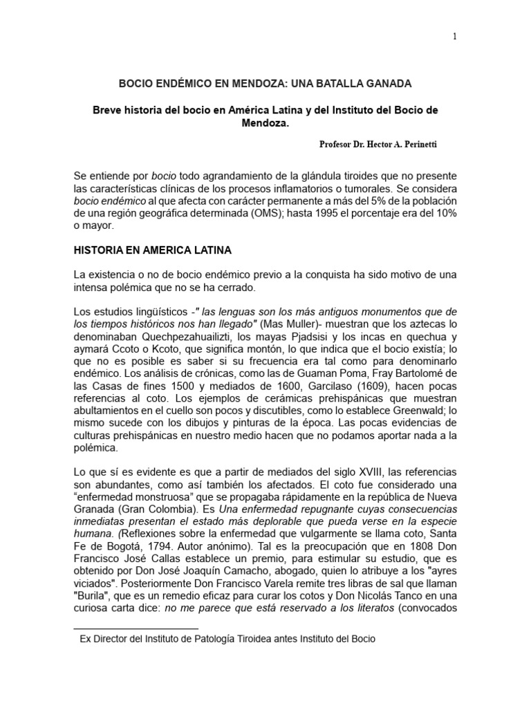 Bocio Endemico Mendoza | PDF