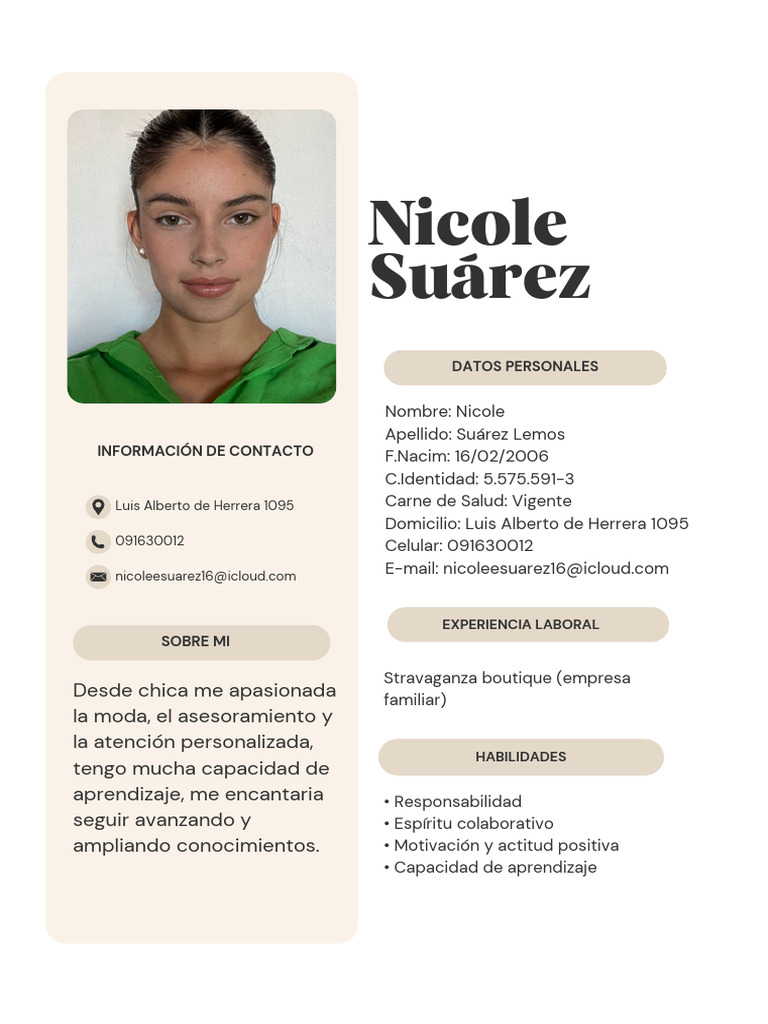 CV Nicole | PDF