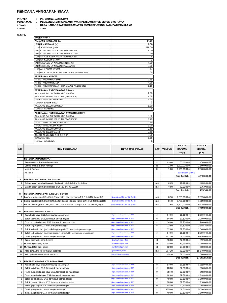 3a. Desain Kandang Ayam Petelur | PDF