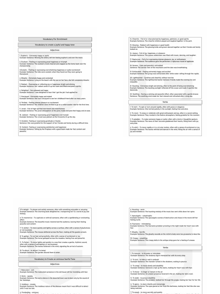 9th Grade Vocabulary | PDF