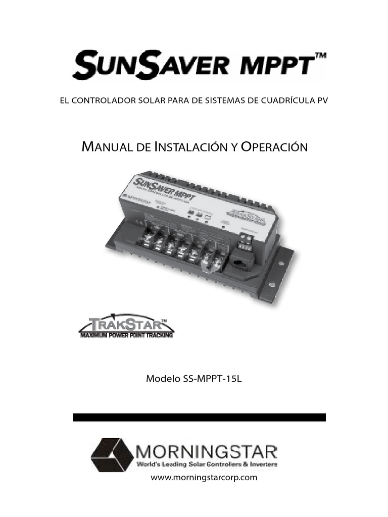 Operation Manual Sunsaver MPPT Es | PDF