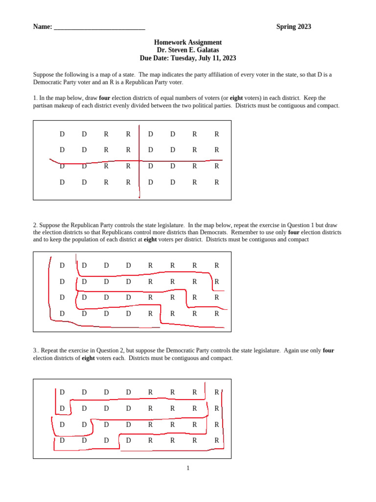 Homework Assignment Redistricting | PDF