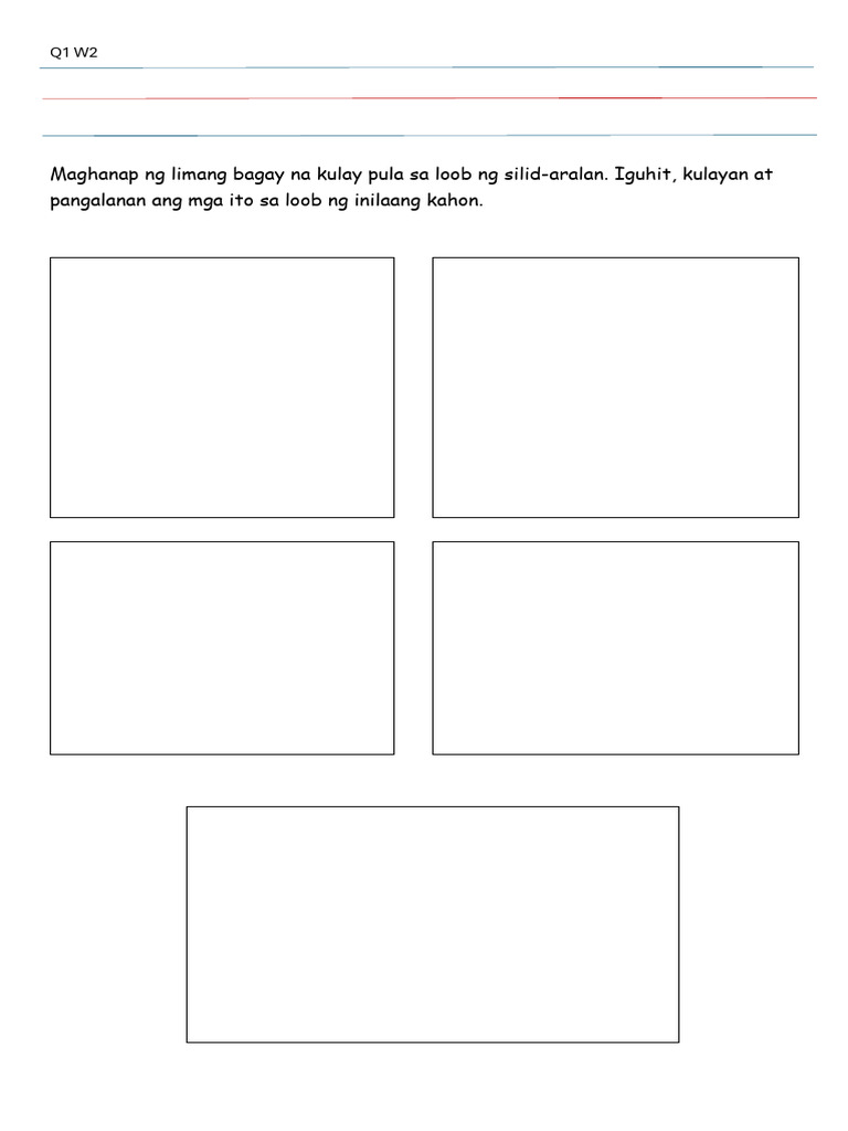 Activity - Mga Pulang Bagay | PDF