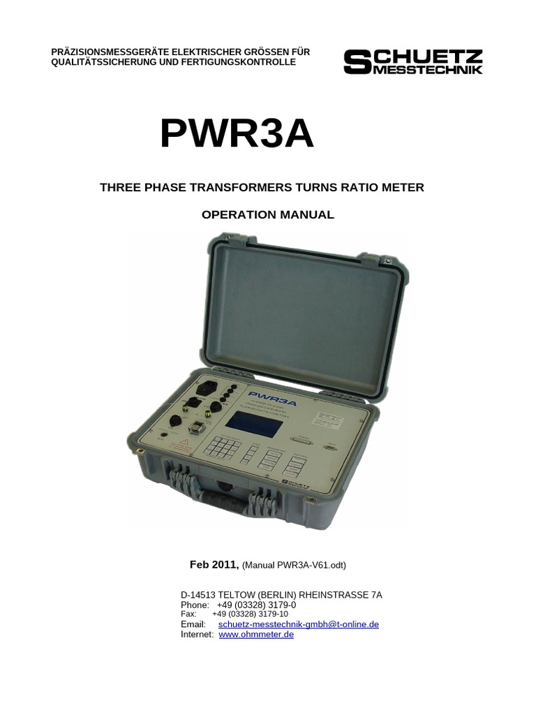 Manual PWR3A-V61 | PDF